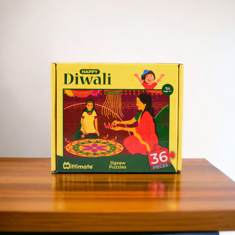 DIY Family Tree and Diwali Jigsaw Puzzle Combo Pack of 2 | Wooden Brai ...